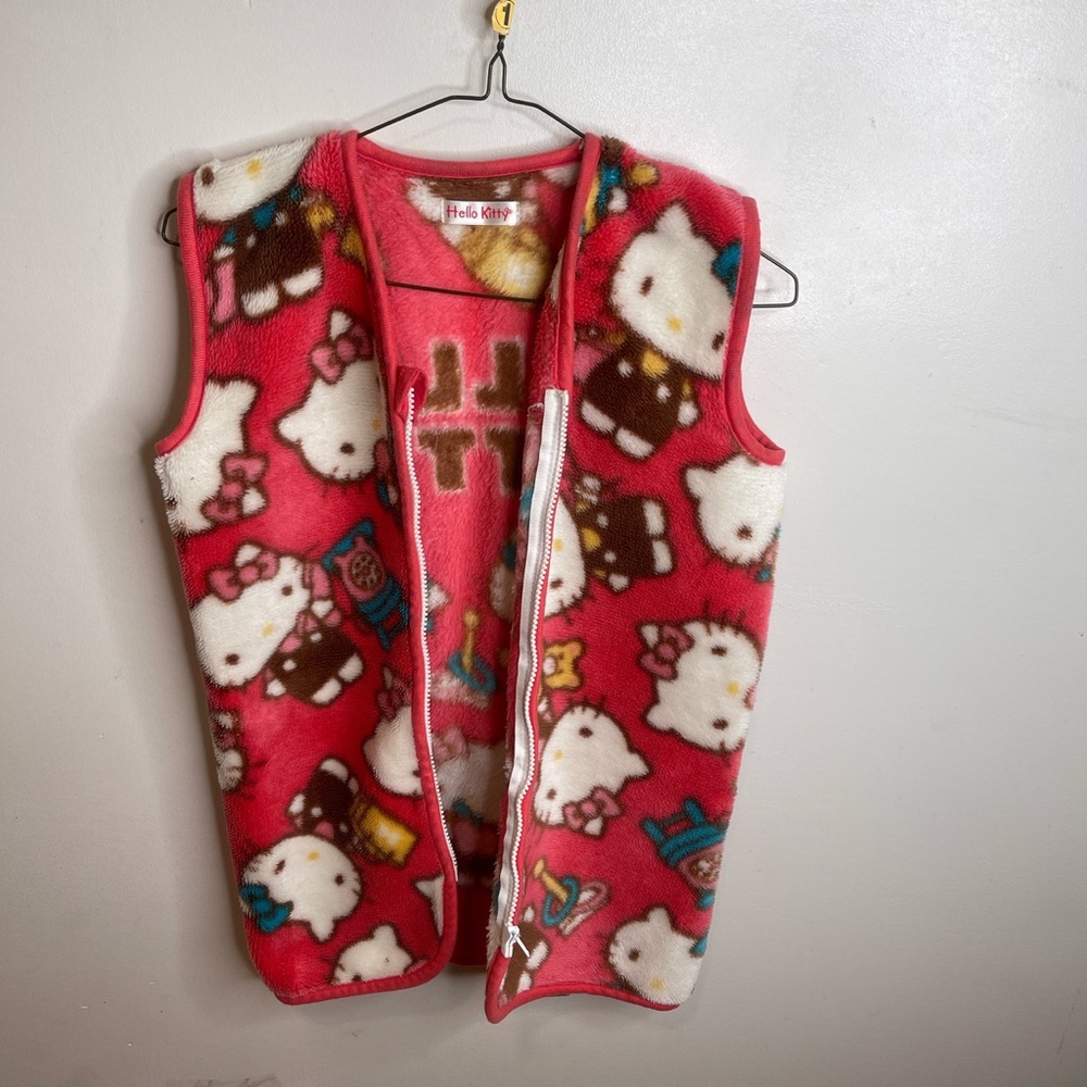 Hello Kitty Pink Furry Sanrio Vest Xs - Gem